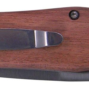 Dad - I Love You to The Moon and Back Stainless Steel Folding Pocket Knife with Clip, Wood