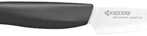 Kyocera Ceramic 3" Paring Knife w/ Sugarcane Sourced Material Handle, Black,White