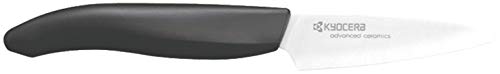 Kyocera Ceramic 3" Paring Knife w/ Sugarcane Sourced Material Handle, Black,White