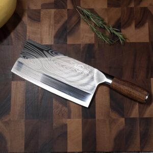 8 Inch Cleaver Knife - Ideal For Meat Cutting And Vegetable Chopping - Perfect Chinese Clever Kitchen Knife For Home & Professional Chefs - Durable And Multi-purpose Cleavers - Butcher Cleaver Knife