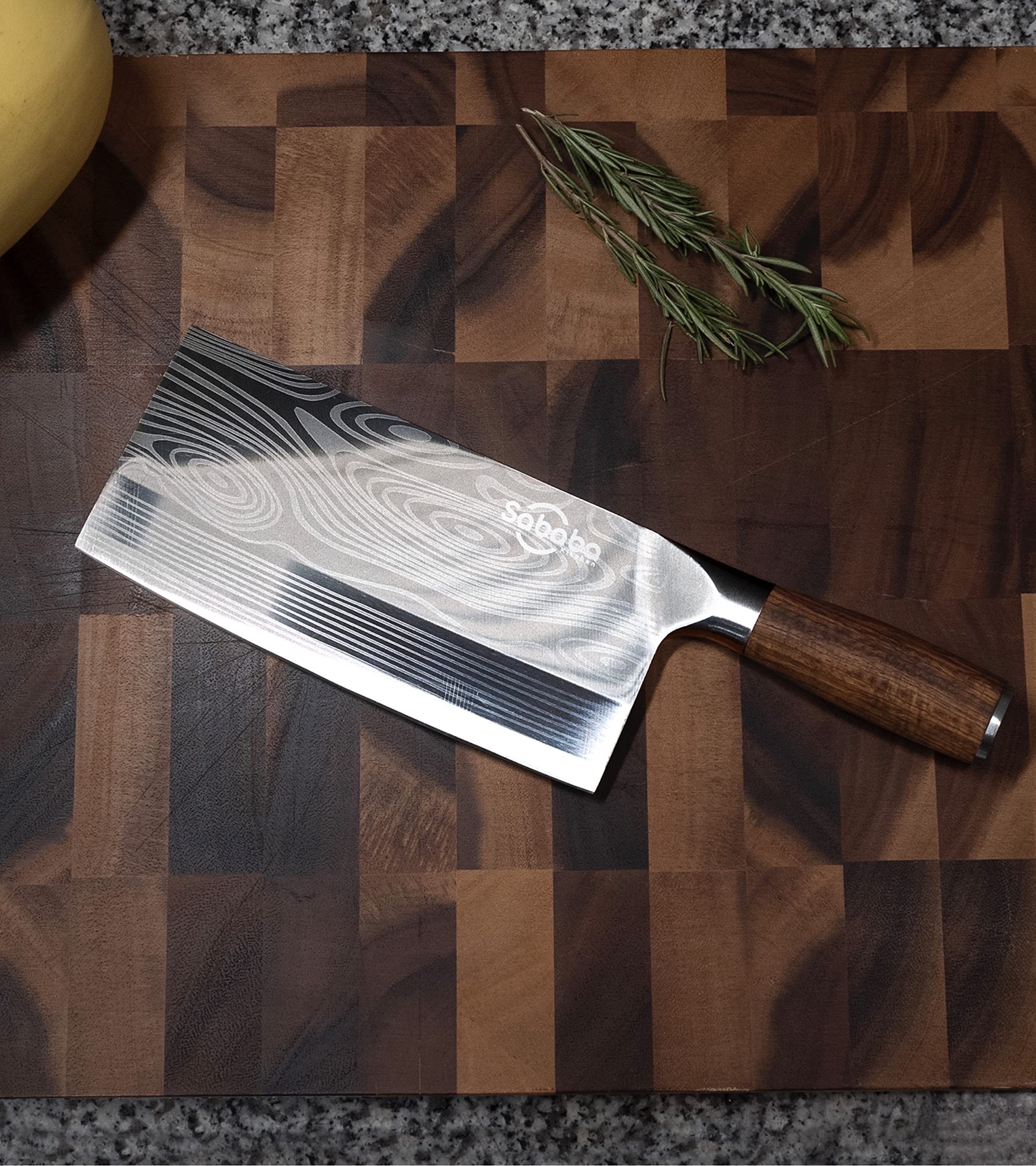 8 Inch Cleaver Knife - Ideal For Meat Cutting And Vegetable Chopping - Perfect Chinese Clever Kitchen Knife For Home & Professional Chefs - Durable And Multi-purpose Cleavers - Butcher Cleaver Knife