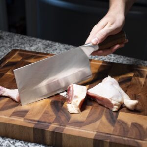 8 Inch Cleaver Knife - Ideal For Meat Cutting And Vegetable Chopping - Perfect Chinese Clever Kitchen Knife For Home & Professional Chefs - Durable And Multi-purpose Cleavers - Butcher Cleaver Knife