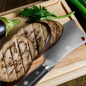 KESSAKU Mini Meat Cleaver - 4.5 inch - Dynasty Series - Heavy Duty - Razor Sharp Kitchen Butcher Knife - Forged ThyssenKrupp German High Carbon Stainless Steel - G10 Garolite Handle with Blade Guard