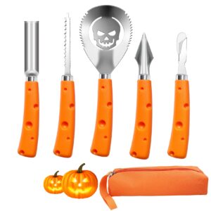 huaqi halloween pumpkin carving kit: halloween decorations pumpkin carving tools pumpkin carving power tools with carrying case for kids adults