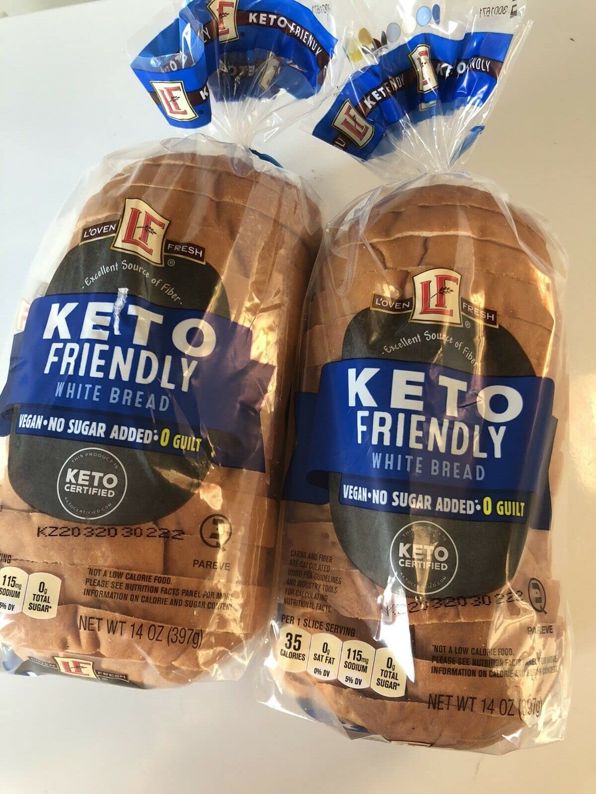 ALDI L’OVEN FRESH Keto Friendly White Bread 2 Loaves (WHITE)