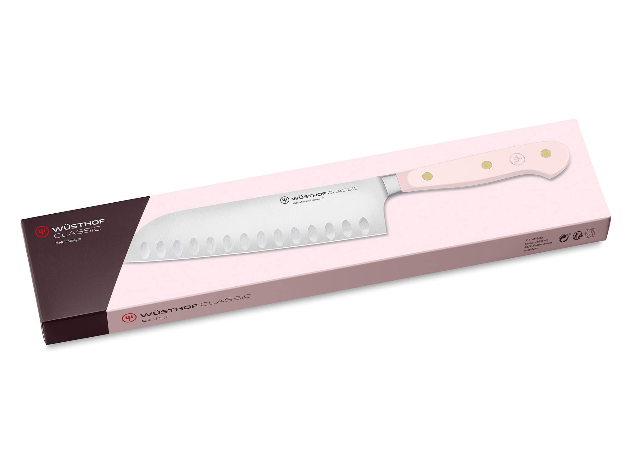 WÜSTHOF Classic Pink Himalayan Salt 7" Santoku Knife