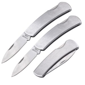 kocpudu paring knife,all steel foldable fruit knife, all steel handle, fruit knife small of exquisite,small and easy to carry,suitable for most types of vegetables and fruits(3 pieces)