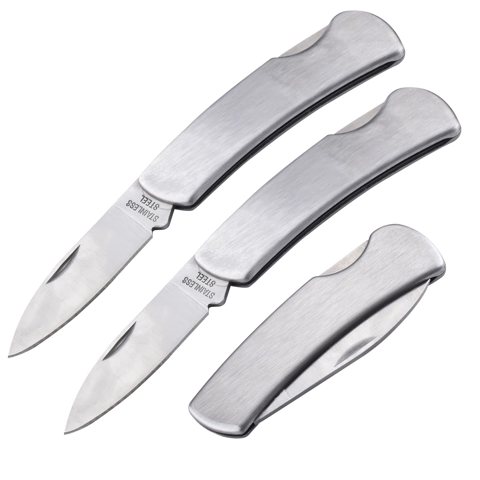 Kocpudu Paring Knife,all Steel Foldable Fruit Knife, All Steel Handle, Fruit Knife Small of Exquisite,small and Easy to Carry,suitable for Most Types of Vegetables and Fruits(3 Pieces)