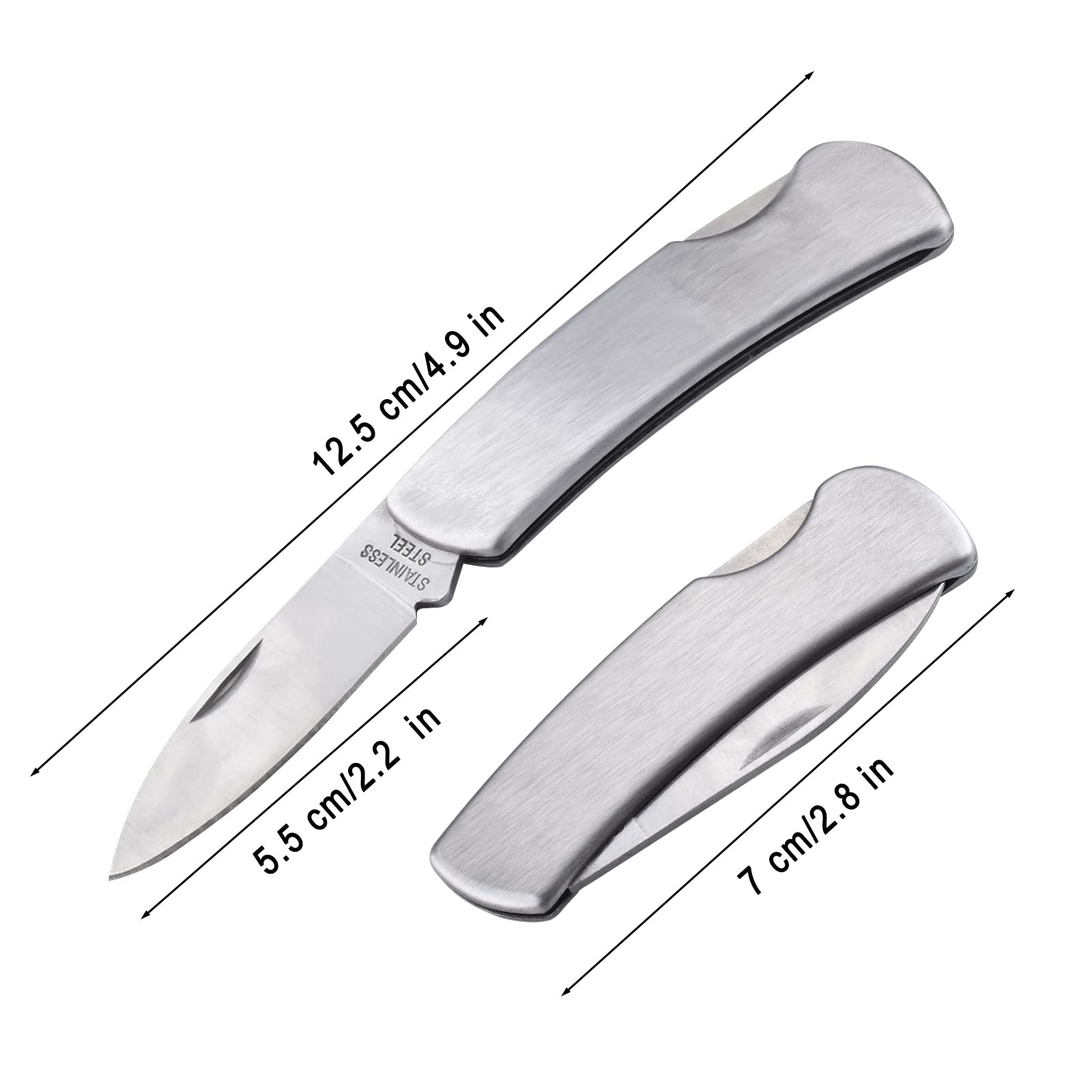 Kocpudu Paring Knife,all Steel Foldable Fruit Knife, All Steel Handle, Fruit Knife Small of Exquisite,small and Easy to Carry,suitable for Most Types of Vegetables and Fruits(3 Pieces)