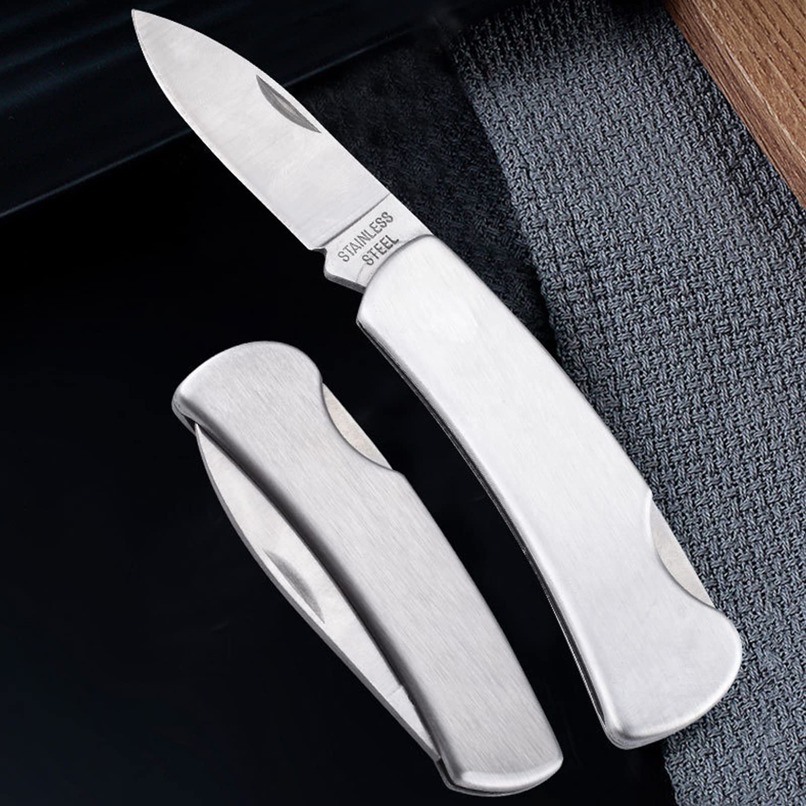 Kocpudu Paring Knife,all Steel Foldable Fruit Knife, All Steel Handle, Fruit Knife Small of Exquisite,small and Easy to Carry,suitable for Most Types of Vegetables and Fruits(3 Pieces)