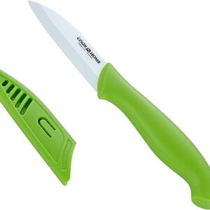 Cook N Home 9-Piece Ceramic Knife Set with Sheaths, Multicolor