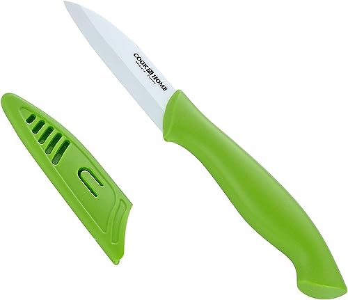 Cook N Home 9-Piece Ceramic Knife Set with Sheaths, Multicolor