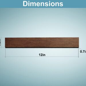 Simple Useful 12 Inch Magnetic Knife Holder for Wall - Knife Magnetic Strip - Magnetic Knife Holder - Magnetic Knife Strip - Knife Magnet, Brown