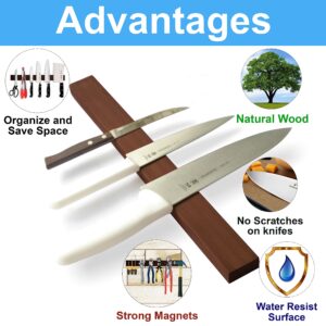 Simple Useful 12 Inch Magnetic Knife Holder for Wall - Knife Magnetic Strip - Magnetic Knife Holder - Magnetic Knife Strip - Knife Magnet, Brown