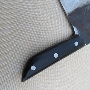 LICAIDAO Handmade Forging Kitchen Chef Knife Meat Cleaver Butcher Knife Vegetable Cutter with High Carbon Clad Steel (Black handle)