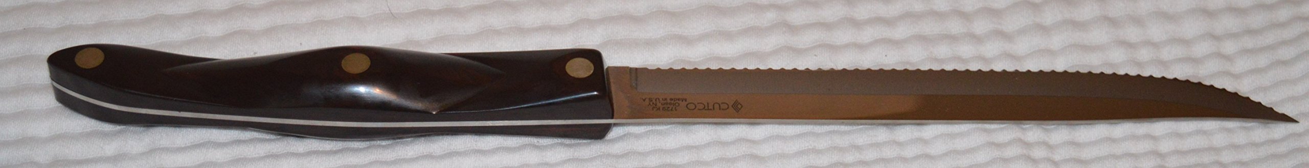 CUTCO Model 1729 Petite Carver...........6¾” Double-D® serrated blade; 5½” Classic Brown ("Black") Handle............in factory-sealed plastic bag