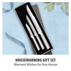 RADA Housewarming Knife Gift Set – 3 Piece Stainless Steel Knives With Knife Sharpener