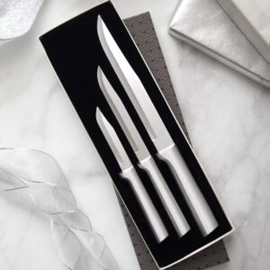 RADA Housewarming Knife Gift Set – 3 Piece Stainless Steel Knives With Knife Sharpener