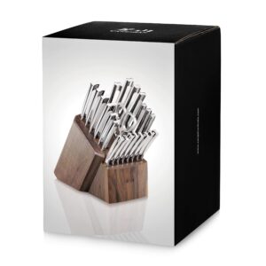 Cangshan N1 Series 1022377 23-Piece German Steel Forged Knife Block Set, Walnut Block