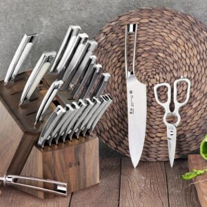 Cangshan N1 Series 1022377 23-Piece German Steel Forged Knife Block Set, Walnut Block