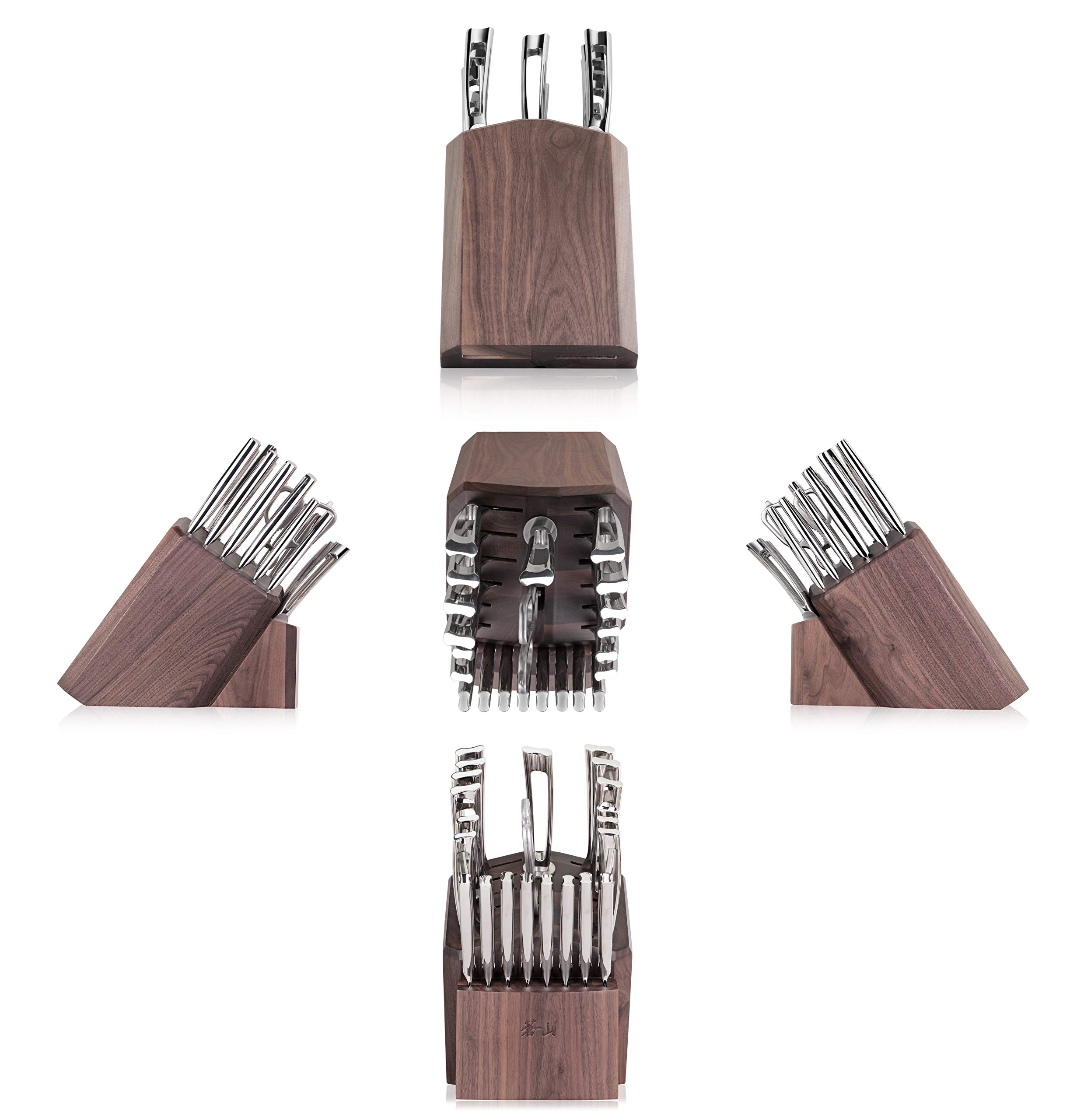 Cangshan N1 Series 1022377 23-Piece German Steel Forged Knife Block Set, Walnut Block