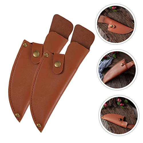 UPKOCH Blanks 6 pcs Duty Sleeves Scabbards Meat Chef Protector Scabbard Leather Chopping Scissors Universal Cutting Covers Knife Boning Handmade Vegetable Portable Guard Knife Blade