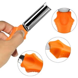 AmuseNd Halloween Pumpkin Carving kit, 7 Piece Professional Pumpkin Cutting Stainless Steel Carving Tools with Carrying Bag