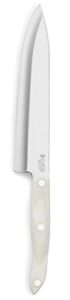 cutco model 1725 french chef knife with white "pearl" handle..........9.2" high-carbon stainless blade........5¾" thermo-resin handle...in factory-sealed plastic bag.