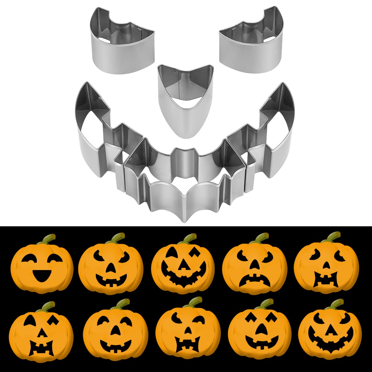 choxila Pumpkin Carving Kit, 13-Pack Halloween Pumpkin Carving Stencils Metal with Hammer, Premium Stainless Steel Pumpkin Knife Tools for Halloween Decoration