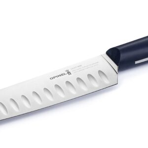 Opinel Intempora Santoku Knife – Full Tang Kitchen Knife for Slicing Vegetables, Meat, Blade Divots to Prevent Sticking, Sandvik Steel, Made in Portugal