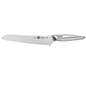 zwilling 30916-201 twin fin 2 bread knife, 7.9 inches (200 mm), made in japan, bread cutter, cake knife, all stainless steel, dishwasher safe, made in seki city, gifu prefecture