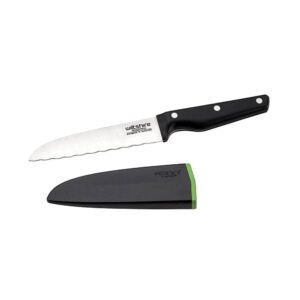 wiltshire staysharp triple rivet multi-purpose utility knife 15cm6,built-in sharpener,keep your knife sharp at all times,slim design scabbard,ergonomic triple rivet handle,10 year guarantee