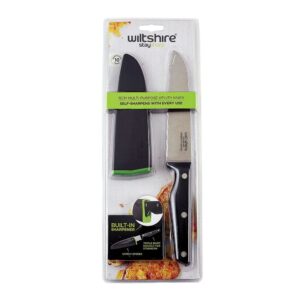 Wiltshire Staysharp Triple Rivet Multi-Purpose Utility Knife 15cm6,Built-in Sharpener,Keep Your Knife Sharp at All Times,Slim Design Scabbard,Ergonomic Triple Rivet Handle,10 Year Guarantee