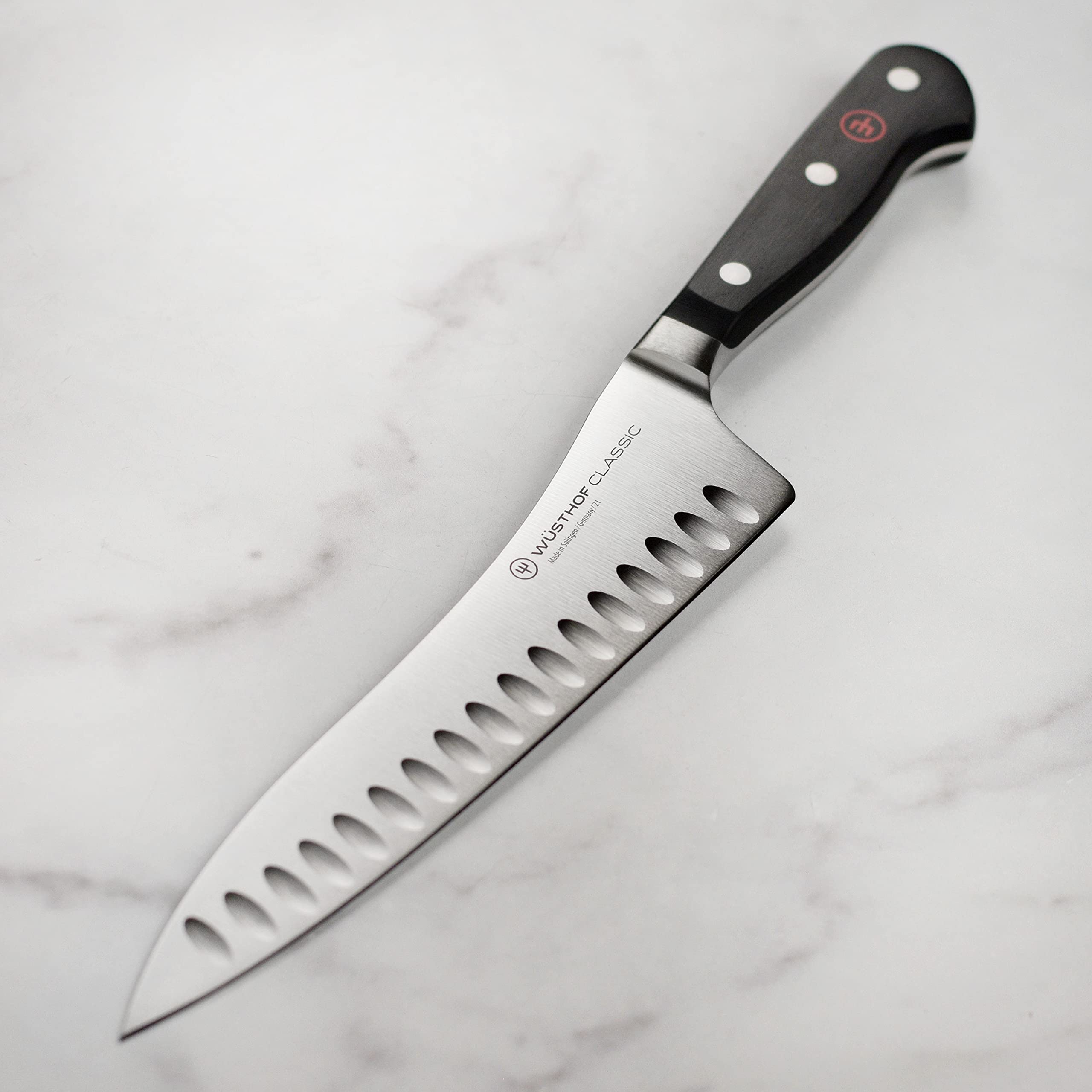 Wusthof Classic 8" Hollow Edge Wunder Knife - Offset Carving/Slicing Knife