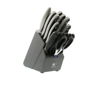 henckels forged synergy east meets west knife block set, 16 piece, black