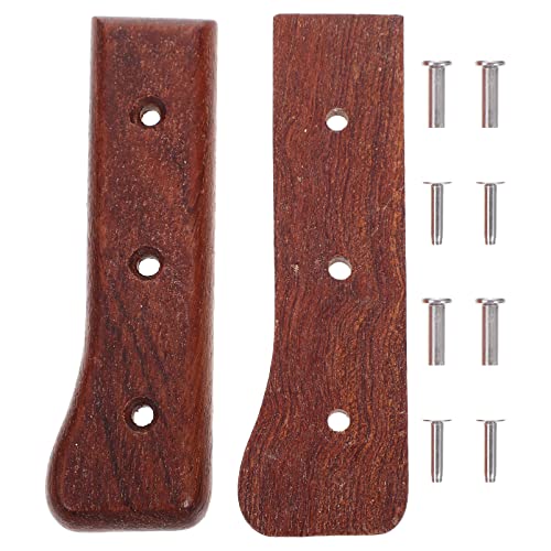 UPKOCH 2pcs Wood Knife Scales Kitchen Knife Handle Knife Repair Handle for Sashimi Natural Wood Handle Replacement