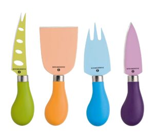 zassenhaus easy cut cheese knife set, 4.5", assorted