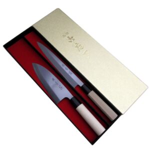 kitchen knife set kitchen knife set dottokomu willow blade knife, two "bright sound sakura" (akane suzaku et al.) left-handed (japan import)