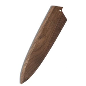 aibote handmade natural black walnut wood japanese gyuto chef knives sheath magnetic knife case holder protector wooden cover (a,9 inch)