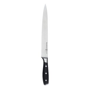 avanta by messermeister, slicer | pom handle | 10" premium kitchen cutlery. stainless steel, rust resistant, easy to maintain., black, (l7688-10)