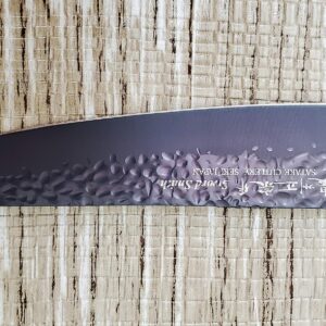 Satake Made in Japan Traditional Hammered Black Rust Resistant Molibdenium, Titanium Coated Chef's Knife (806-039 Santoku Blade 170mm)