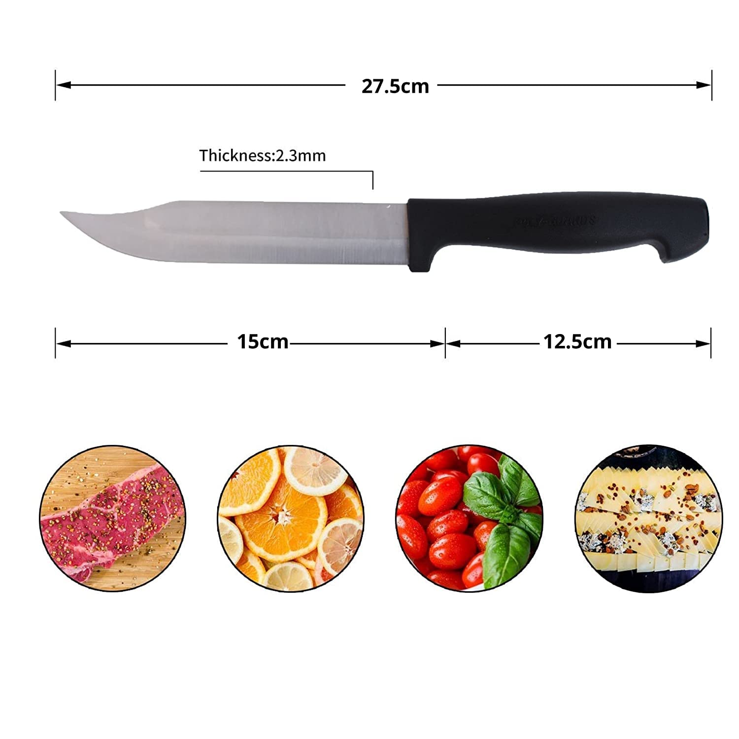 POLYGUARDS 10.5 inch Chef Knife, Stainless Steel Kitchen Cooking Knife, Professional Chef's Knives