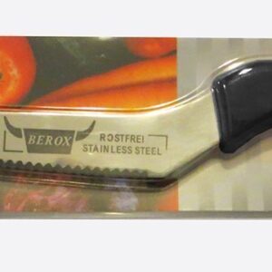 Berox Chef Junior 5 Inches Blade Kitchen Cutting Slicing Knife Offset Handle (Black)