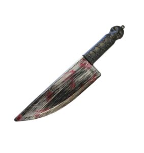 novelty giant www.noveltygiant.com jumbo plastic bloody butcher knife with skull handle costume prop