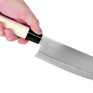 Seki Japan TSUBAZO Japanese Vegetable Kitchen Knife, Stainless Steel Nakiri Knife, Shiraki Handle, 170 mm (6.7 in)