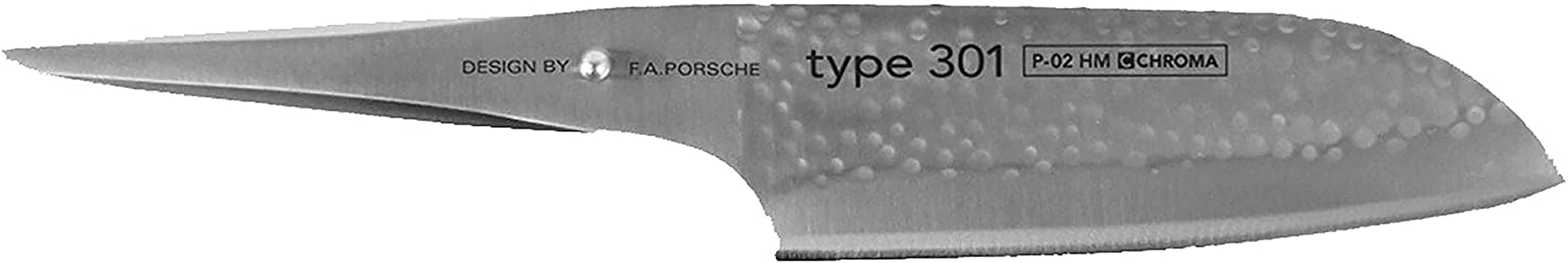 Chroma 7 1/4" Santoku Hammered Finish Kitcen cutlery, Multicolor