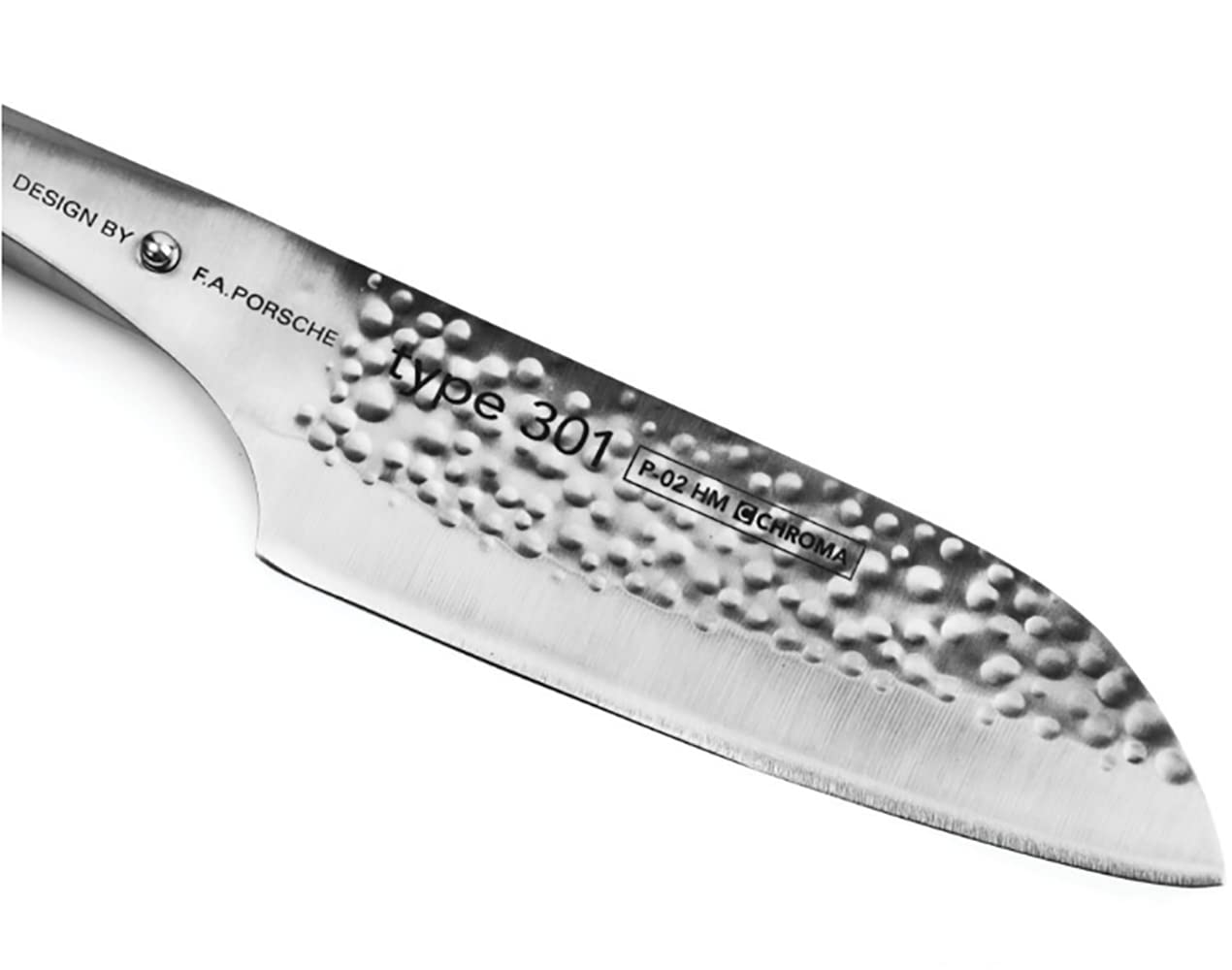 Chroma 7 1/4" Santoku Hammered Finish Kitcen cutlery, Multicolor