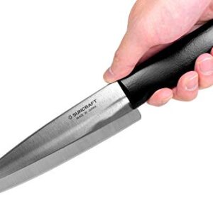 Seki Japan Jigsaw Edge Japanese Chef Kitchen Knife, Serrated Blade Stainless Steel Gyuto Knife, Plastic Handle, 200 mm (7.8 in)