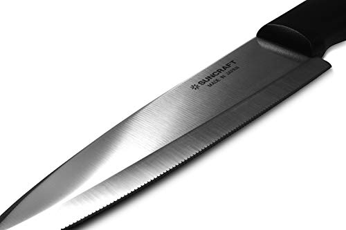 Seki Japan Jigsaw Edge Japanese Chef Kitchen Knife, Serrated Blade Stainless Steel Gyuto Knife, Plastic Handle, 200 mm (7.8 in)