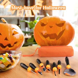 AIR PROPELLER Pumpkin Carving Kits with 7PCS of Stainless Steel Pumpkin Carving Tools,Professional Pumpkin Carving Knife for Jack-O-Lanterns,Pumpkin Carver Kit with Carrying Bag